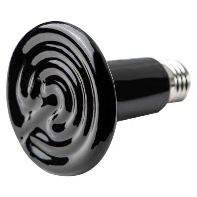 China Lizard Reptile Heat Lamp Bulb No Harm No Light Infrared Ceramic Heat Emitter Lamp for sale