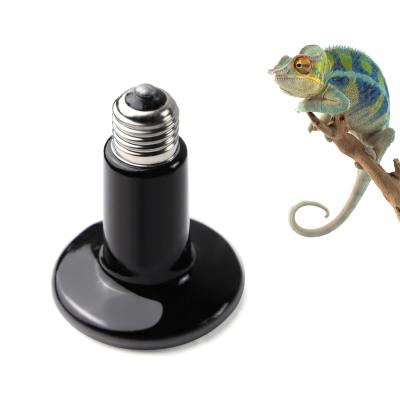 China 50 - 150W Reptile Heat Lamp Bulb No Light Infrared Ceramic Heat Lamp for sale