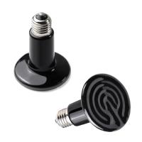 China 50 - 150W Reptile Heat Lamp Bulb No Light Infrared Ceramic Heat Lamp for sale