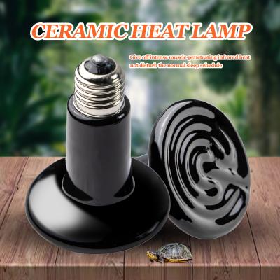 China 75W Ceramic Heat Emitter Reptile Heat Lamp Bulb For Amphibian Pet Incubate Chicks for sale