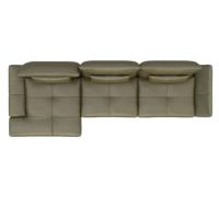 China Large Suspended Metal Leg Designer Leather Sofa for Apartments Villas Hotels for sale
