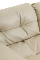 China Light Luxury Cloud Shaped Pull Button Three Seater Sofa Modern Leather Apartment Furniture for sale