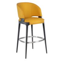 China Comfortable Bar Stools Modern Minimalist Design Premium Leather Metal Materials for sale