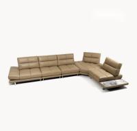 China L Shaped Adjustable Leather Sofa Modern Sectional For Apartments Villas Hotels for sale