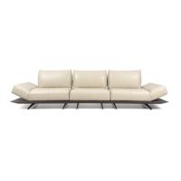 China Modern Leather Sofa Suspended Base Movable Seat for Apartments Villas Hotels for sale