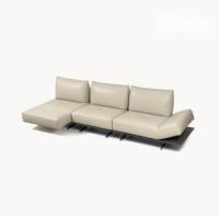 China Modern Leather Sofa Suspended Base Movable Seat for Apartments Villas Hotels for sale