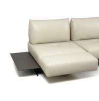 China Modern Leather Sofa Suspended Base Movable Seat for Apartments Villas Hotels for sale