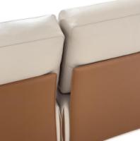 China L-Shaped Corner Leather Sofa Color Contrast Design for Villas Hotels Modern Living for sale