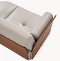 China L-Shaped Corner Leather Sofa Color Contrast Design for Villas Hotels Modern Living for sale
