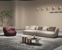 China Light Luxury Leather Straight Row Sofa Combination Modern Living Room Furniture for sale