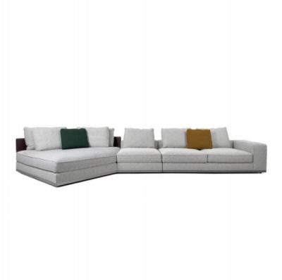 China Modern Irregular Looped Velvet Fabric Sofa Luxury Hotel Furniture Modular L Shaped Design for sale