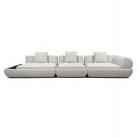China Modern Cream Wind Belt Marble Edge Fabric Sofa for Luxury Apartment Living for sale