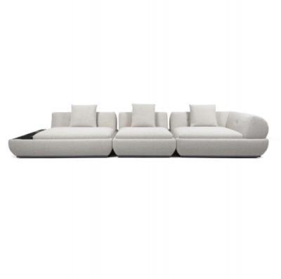 China Modern Cream Wind Belt Marble Edge Fabric Sofa for Luxury Apartment Living for sale
