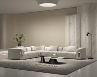 China Modern Luxury L-Shaped Wavy Fabric Sofa Hotel Furniture Sectional Design for sale
