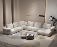 China Japanese Style Wooden U-Shaped Fabric Sofa for Luxury Villas Hotels for sale