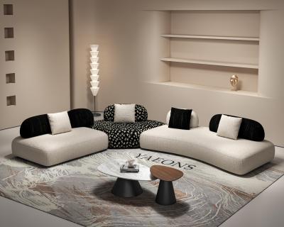 China Modern Combination Curved Fabric Sofa For Apartments Villas Hotels for sale