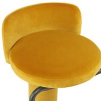 China Artistic Creative Bar Stools Velvet Barstool Counter Height Bar Chair Modern Design for sale