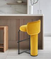 China Artistic Creative Bar Stools Velvet Barstool Counter Height Bar Chair Modern Design for sale