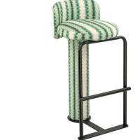 China Artistic Creative Bar Stools Velvet Barstool Counter Height Bar Chair Modern Design for sale