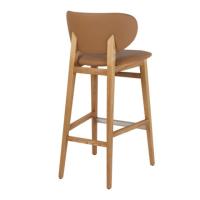 China Designer Nordic Bar Stool Modern Upholstered Counter Height Chair Minimalist Style for sale