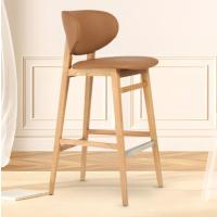 China Designer Nordic Bar Stool Modern Upholstered Counter Height Chair Minimalist Style for sale