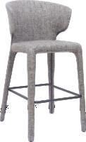 China Foshan Factory Direct Bar Stool Custom Upholstered Counter Chair Minimalist Design for sale