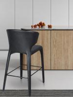 China Foshan Factory Direct Bar Stool Custom Upholstered Counter Chair Minimalist Design for sale