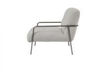 China Modern Minimalist Accent Chair Upholstered Leisure Chair Metal Frame Living Room for sale