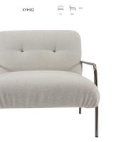 China Modern Minimalist Accent Chair Upholstered Leisure Chair Metal Frame Living Room for sale