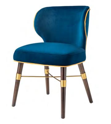 China Luxury Velvet Accent Chair Modern Upholstered Dining Chair Italian Style for sale