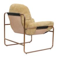 China Retro Corduroy Metal Frame Accent Chair for Modern Home Decor for sale