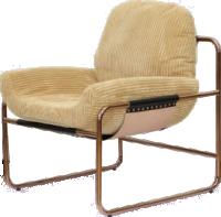 China Retro Corduroy Metal Frame Accent Chair for Modern Home Decor for sale