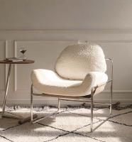 China Retro Corduroy Metal Frame Accent Chair for Modern Home Decor for sale