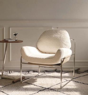 China Retro Corduroy Metal Frame Accent Chair for Modern Home Decor for sale