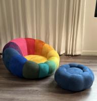 China Rainbow Colored Pumpkin Shaped Compression Sofa Apartment Furniture for sale