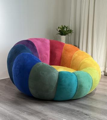 China Rainbow Colored Pumpkin Shaped Compression Sofa Apartment Furniture for sale