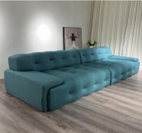 China Roch Burger Compression Sofa Apartment Furniture Wavy Design Deep Blue Green for sale