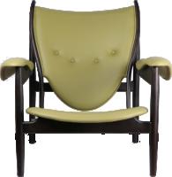China Mid-Century Modern Solid Wood Leather Lounge Chair Designer Lazy Chair for sale