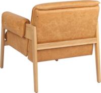 China Nordic Solid Wood Leather Accent Chair Modern Design Lazy Chair Reading Corner for sale