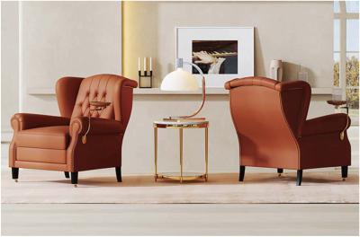 China Vintage Chesterfield Wingback Armchair Cigar Lounge Chair Lazy Chair for sale