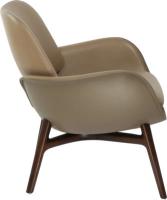 China Italian Minimalist Solid Wood Leather Lounge Chair Modern Design Lazy Chair for sale