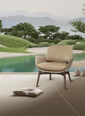 China Italian Minimalist Solid Wood Leather Lounge Chair Modern Design Lazy Chair for sale