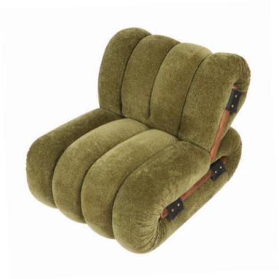 China Vintage Wrinkled Single Lounge Chair Designer Modular Lazy Sofa Furniture for sale