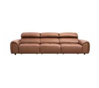China Retro Adjustable Large Unit Functional Sofa Modern Design Brown Leather for sale
