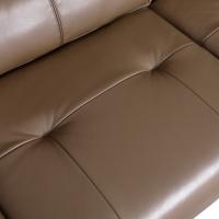 China Modern Caramel Brown Electric Leather Sofa For Apartment Living Room for sale