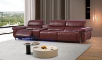 China Light Luxury Wine Red Home Theater Electric Sofa Modern Functional Design for sale