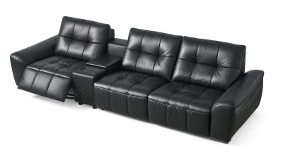 China Modern Home Theater Style Black Electric Sofa For Villa Living Room for sale
