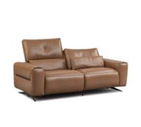 China Modern Living Room Dual Electric Adjustable Headrests Leather Sofa Functional Design for sale