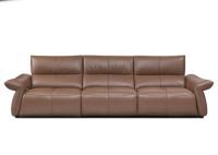 China Modern Antique Style Electric Sofa Italian Caramel Brown Leather Power Recliner for sale
