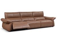 China Modern Antique Style Electric Sofa Italian Caramel Brown Leather Power Recliner for sale